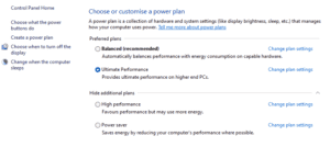 Ultimate Performance Power Plan in Windows 11