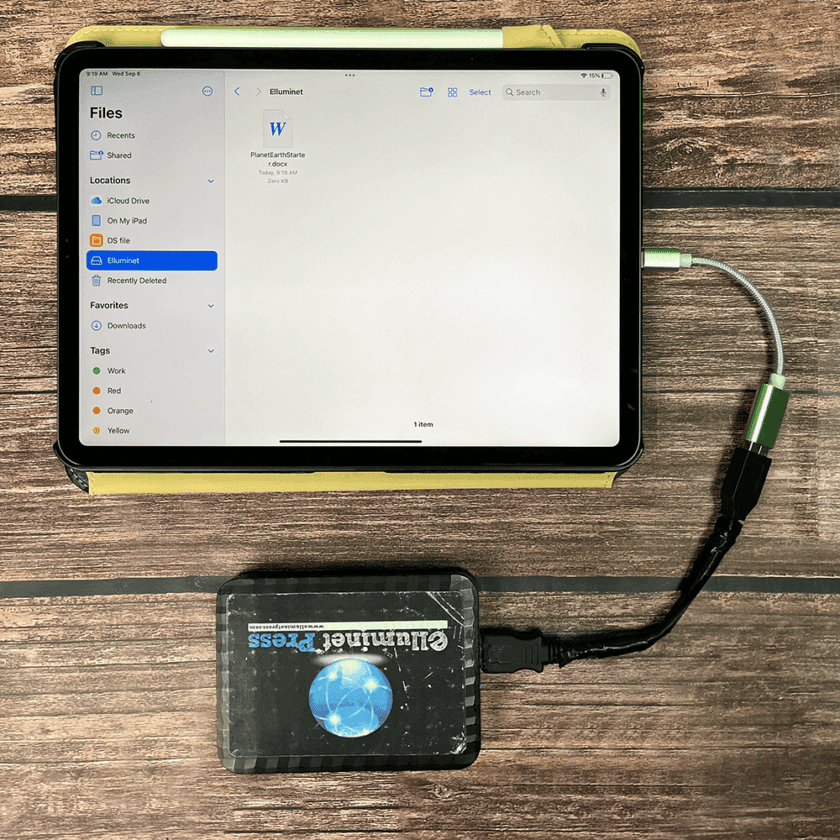 Connecting an External Drive to an iPad | Elluminet Press