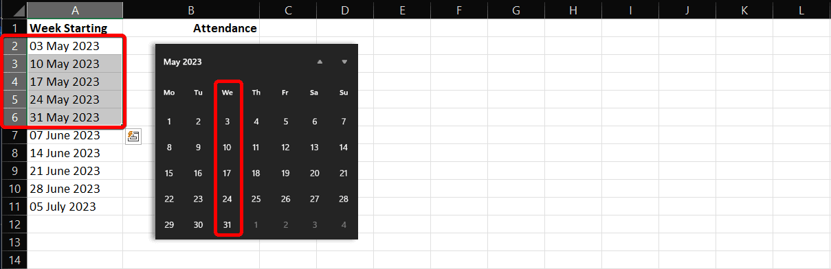 Using Auto Fill to Fill in Dates | Elluminet Press